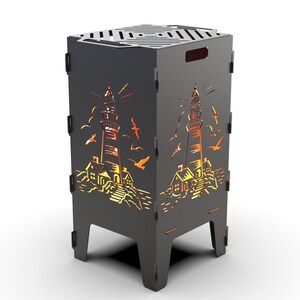 Lighthouse Fire Pit Grill DXF Files for Plasma, Laser, CNC, Fire Pit ...
