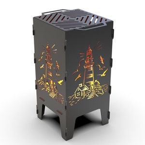 Lighthouse Fire Pit Grill DXF Files for Plasma, Laser, CNC, Fire Pit ...