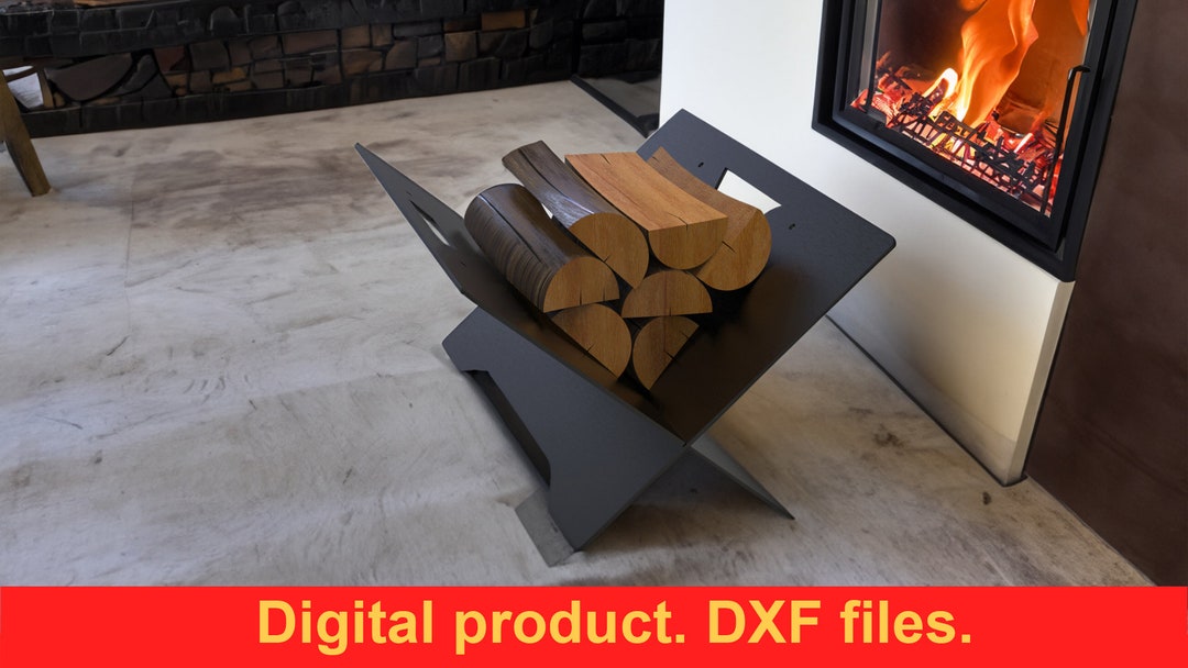 Firewood Rack V5 Slider Square DXF files for plasma laser - Etsy Portugal