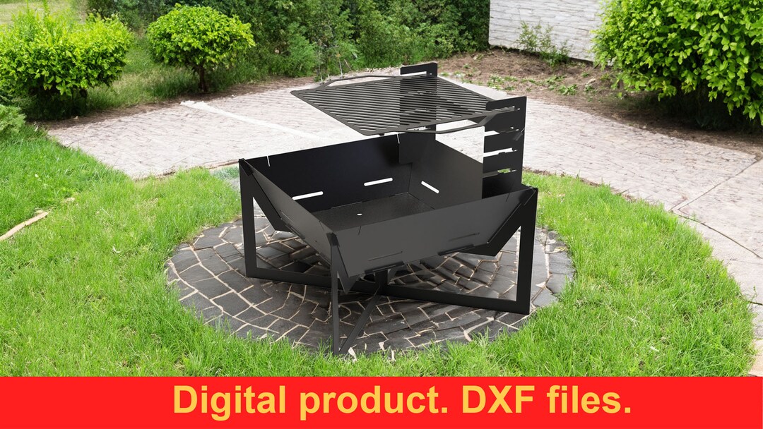 Fire Pit 32'' V4, Grill DXF Files for Plasma, Laser, CNC, Fire Pit ...