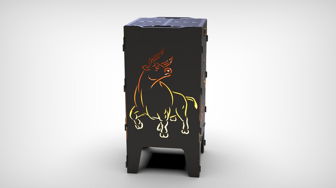 Bull Fire Pit Grill DXF Files for Plasma Laser CNC Fire - Etsy