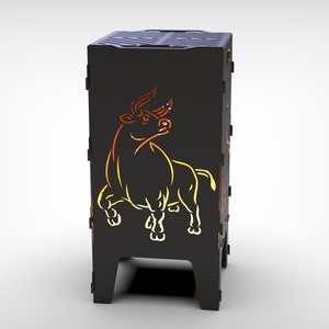 Bull Fire Pit Grill DXF Files for Plasma, Laser, CNC, Fire Pit. Mangal ...