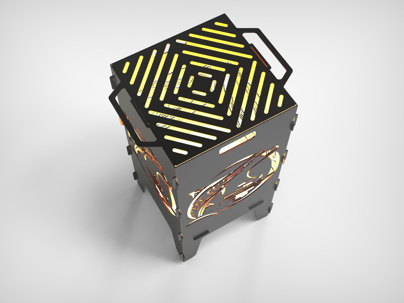 Fishing V2 Fire Pit Grill DXF Files for Plasma Laser CNC | Etsy