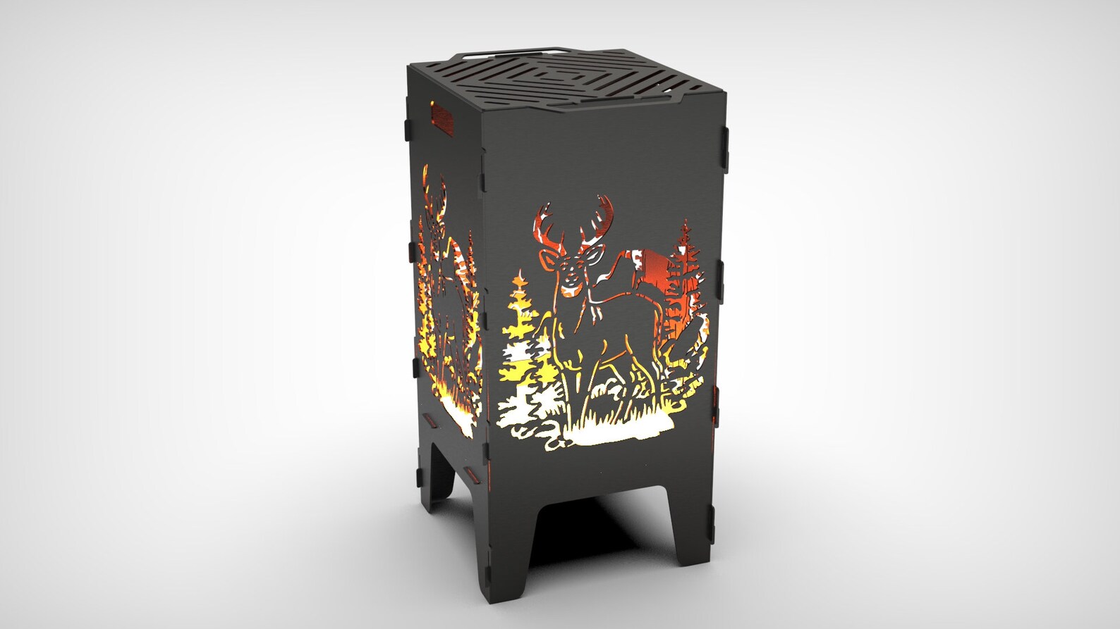 Deer, Nature Fire Pit Grill DXF Files for Plasma, Laser, CNC, Fire Pit ...