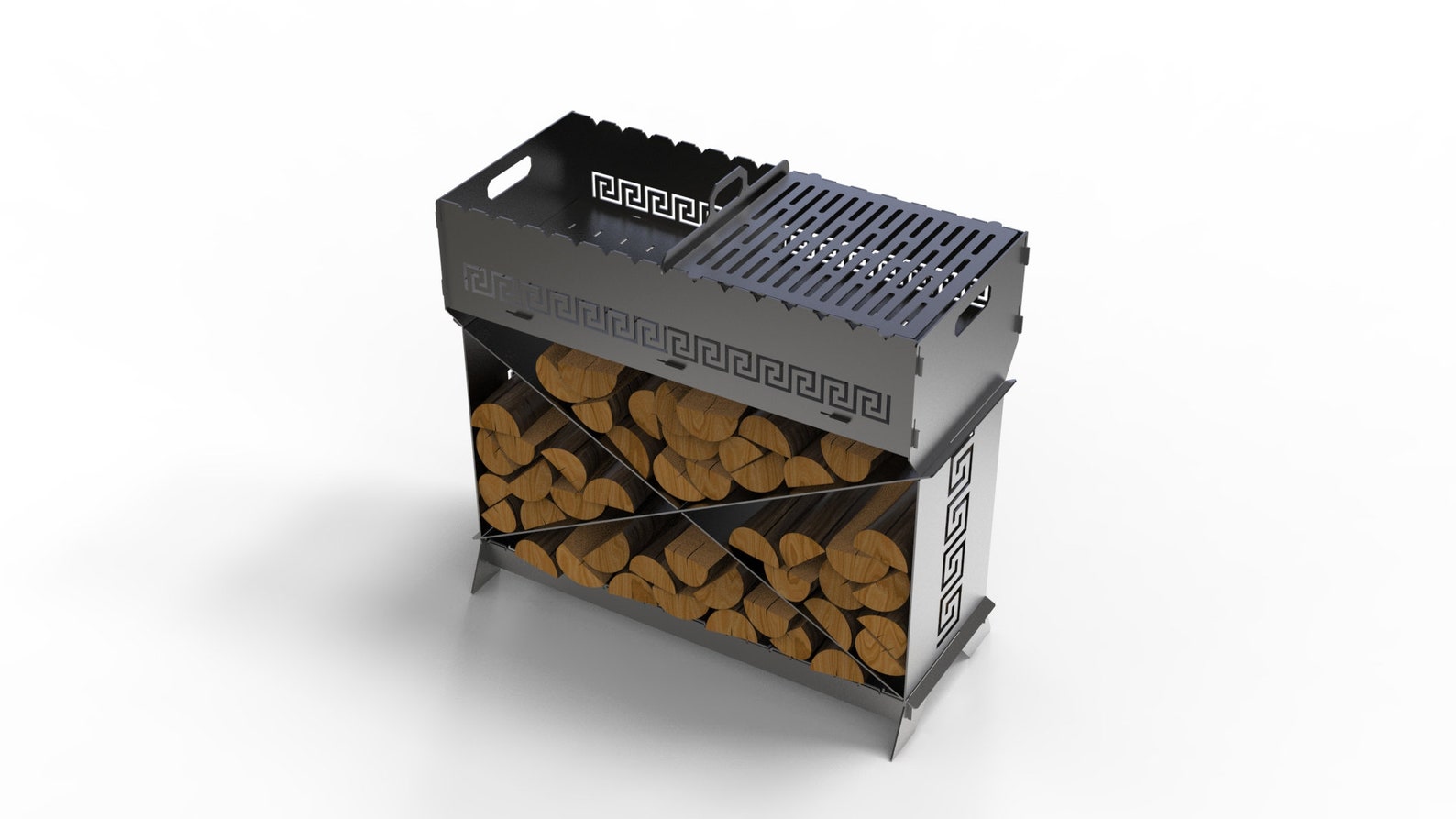 Brazier X V2, DXF Files for Plasma Cut, Laser Cut, CNC, Fire Pit. Grill ...