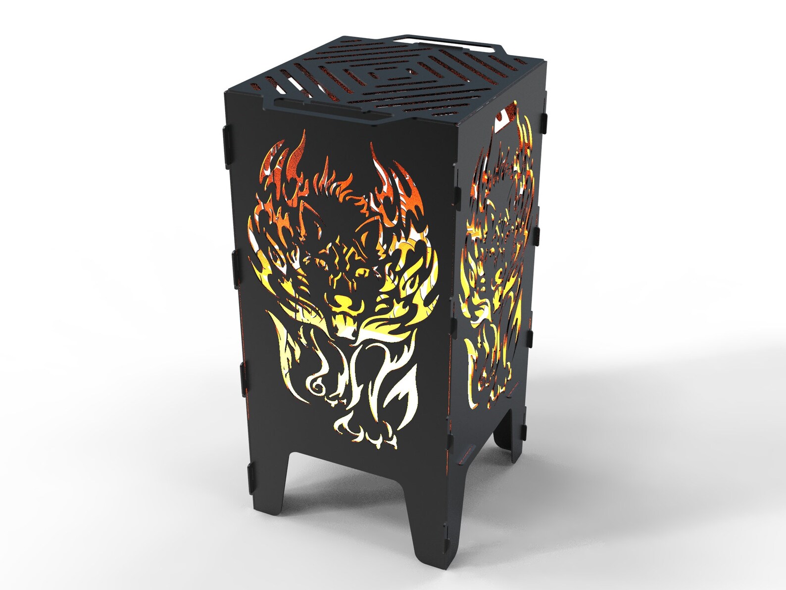 Fire Wolf Fire Pit Grill DXF Files for Plasma Laser CNC - Etsy