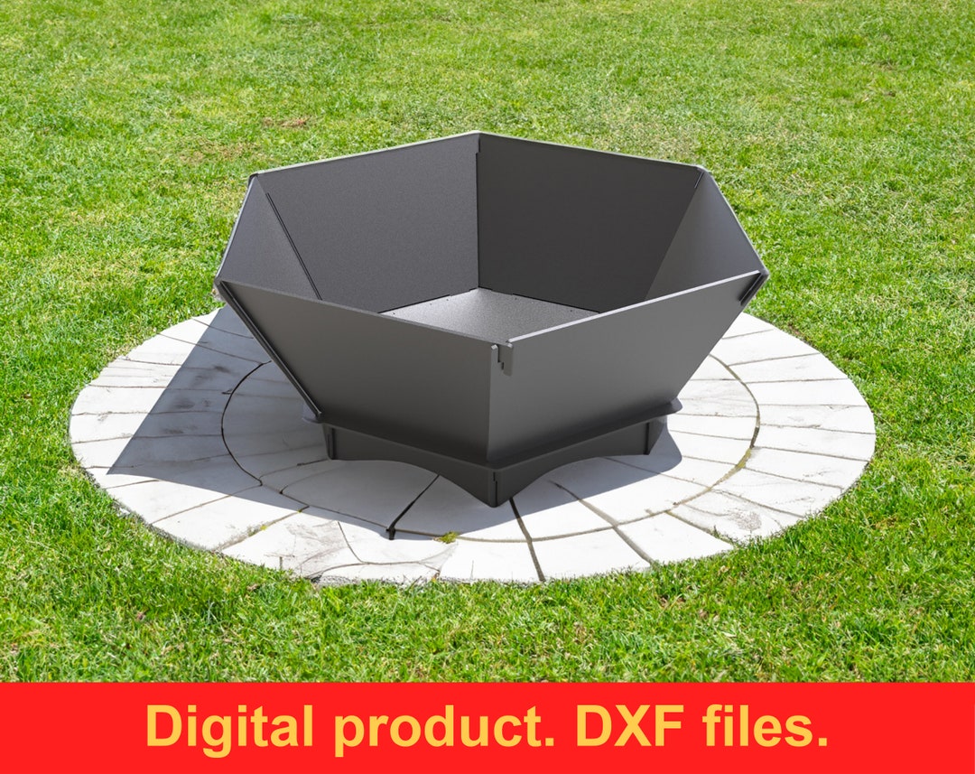 Hexagon Fire Pit V2 DXF Files for Plasma, Laser Cutting, CNC. Fire Pit ...