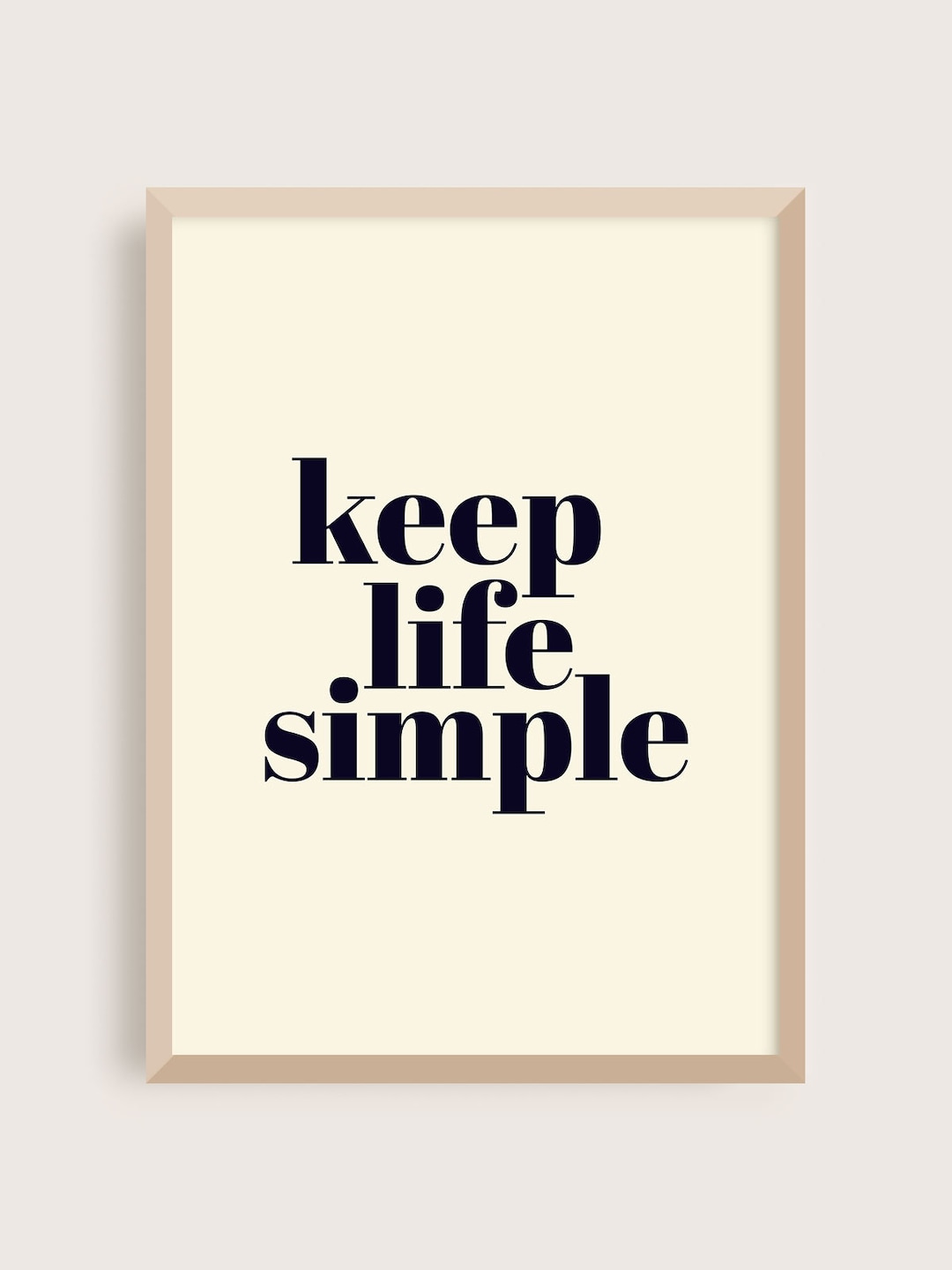 Keep Life Simple Typography Printable Art Motivational Quote Print Home ...