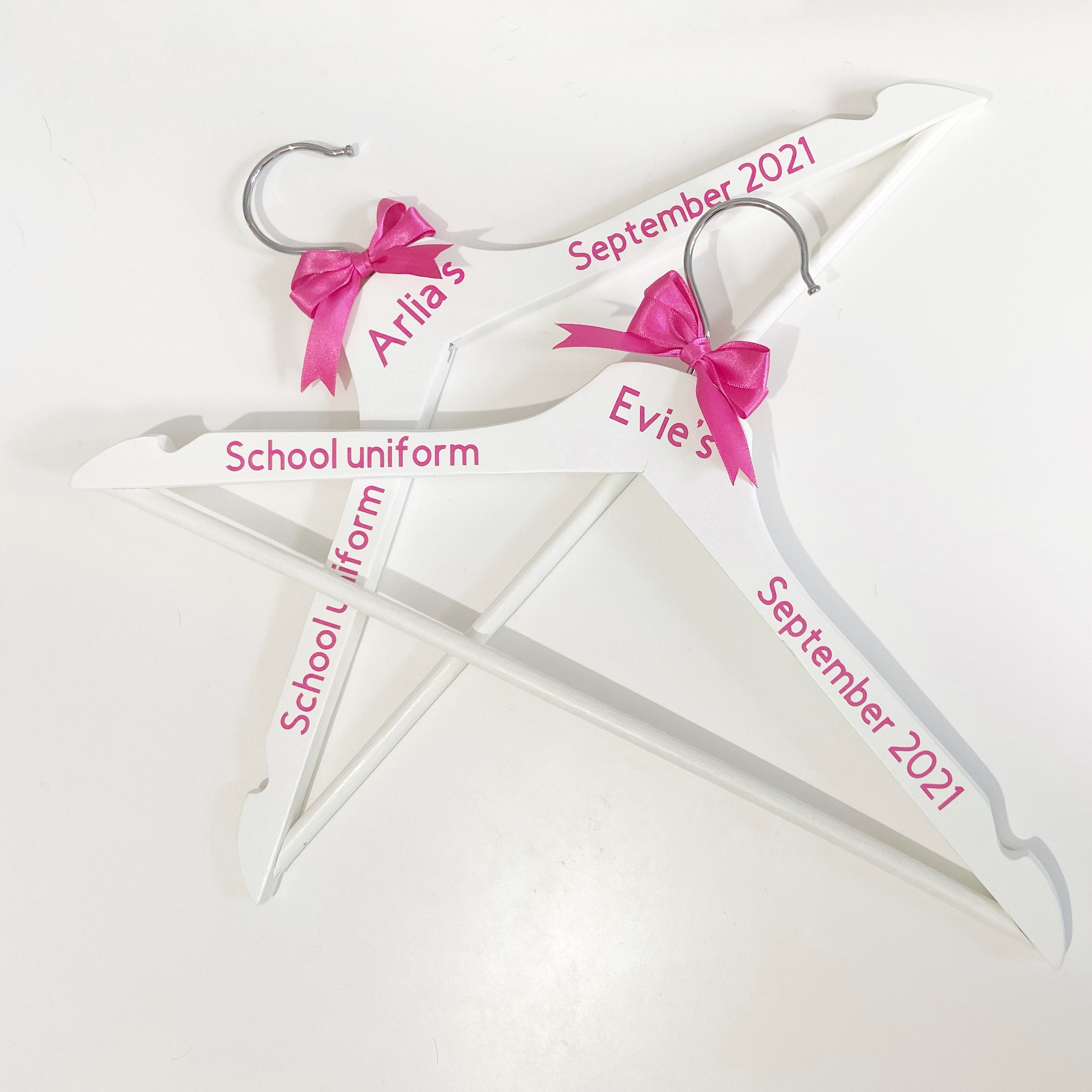 Personalised School Uniform Clothes Hangers 1st Day and Back | Etsy