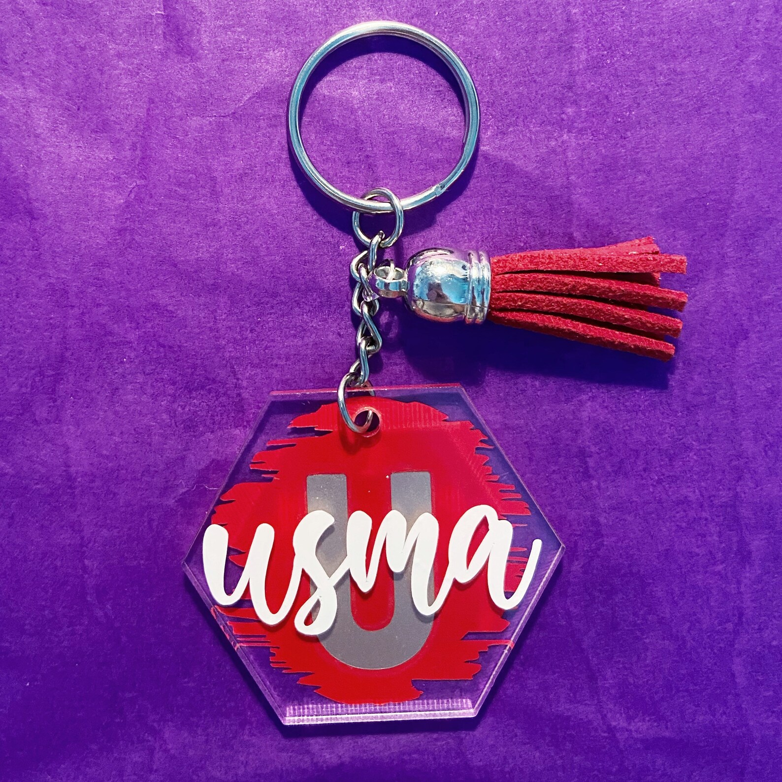 Personalised Keyring Name and Initial Keychain Letter Box - Etsy UK