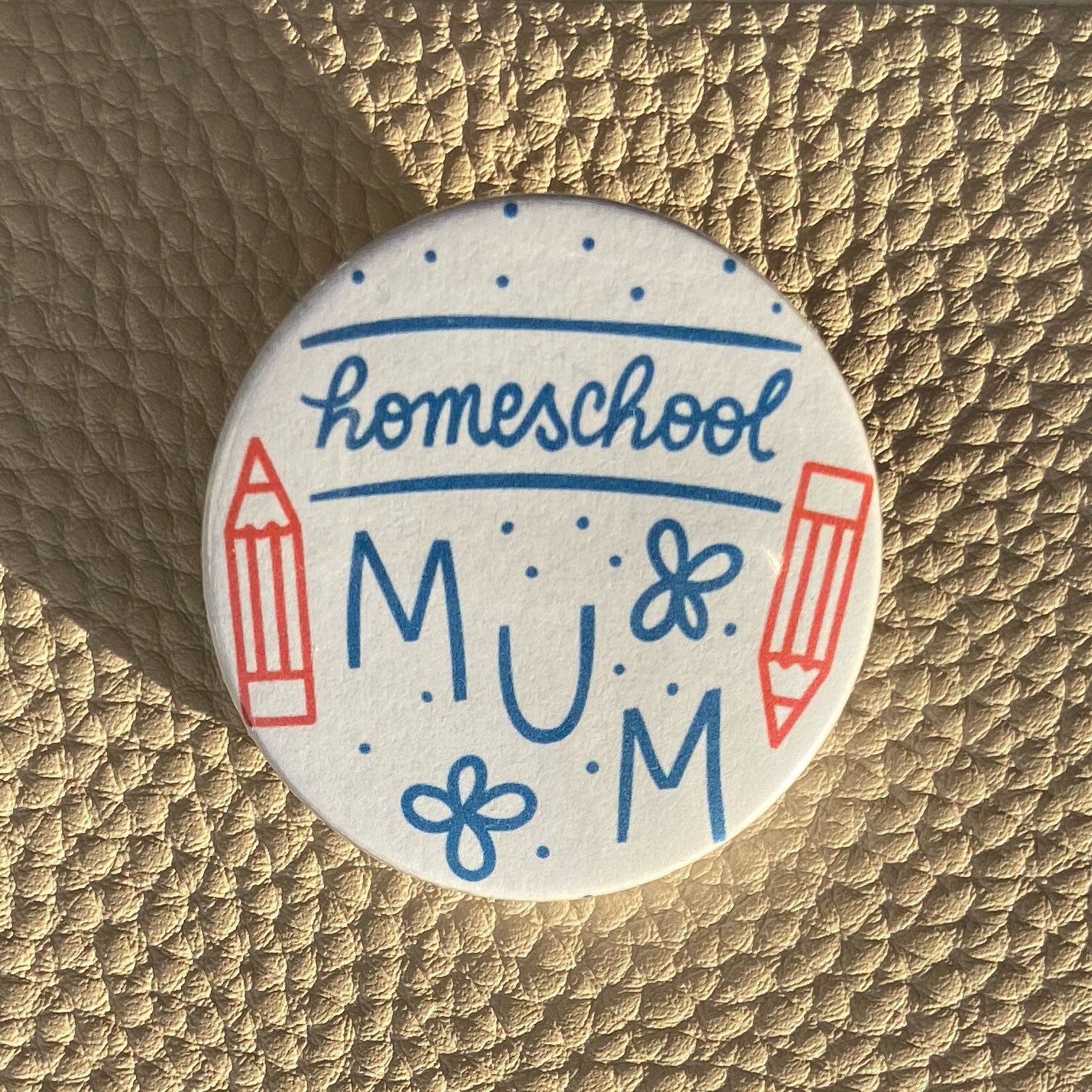 Homeschool Mum Pin Button Badge Quote Pin or Magnet | Etsy