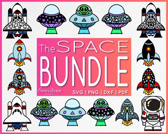 SPACE BUNDLE SVG Ufo Svg Rocket Svg Astronaut Svg Space - Etsy Canada