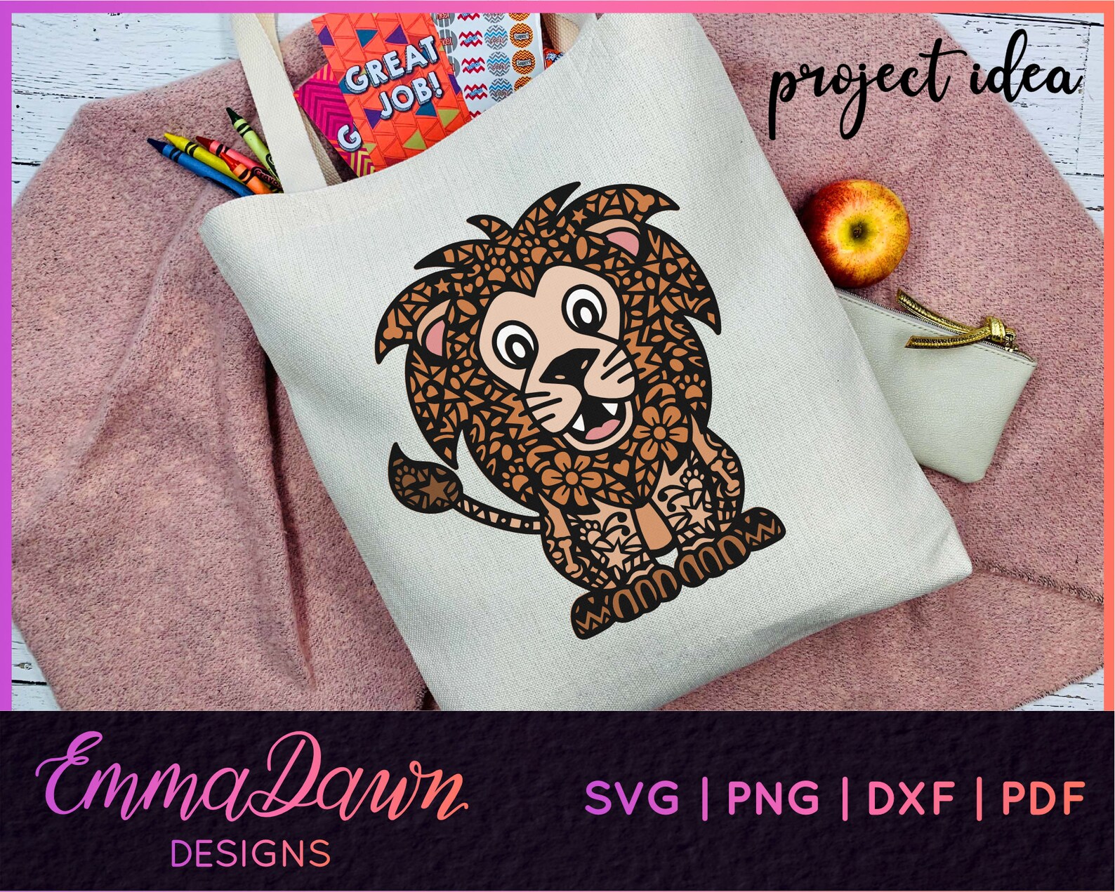 Lion SVG Lion Mandala SVG Lion Zentangle SVG Cut File for - Etsy