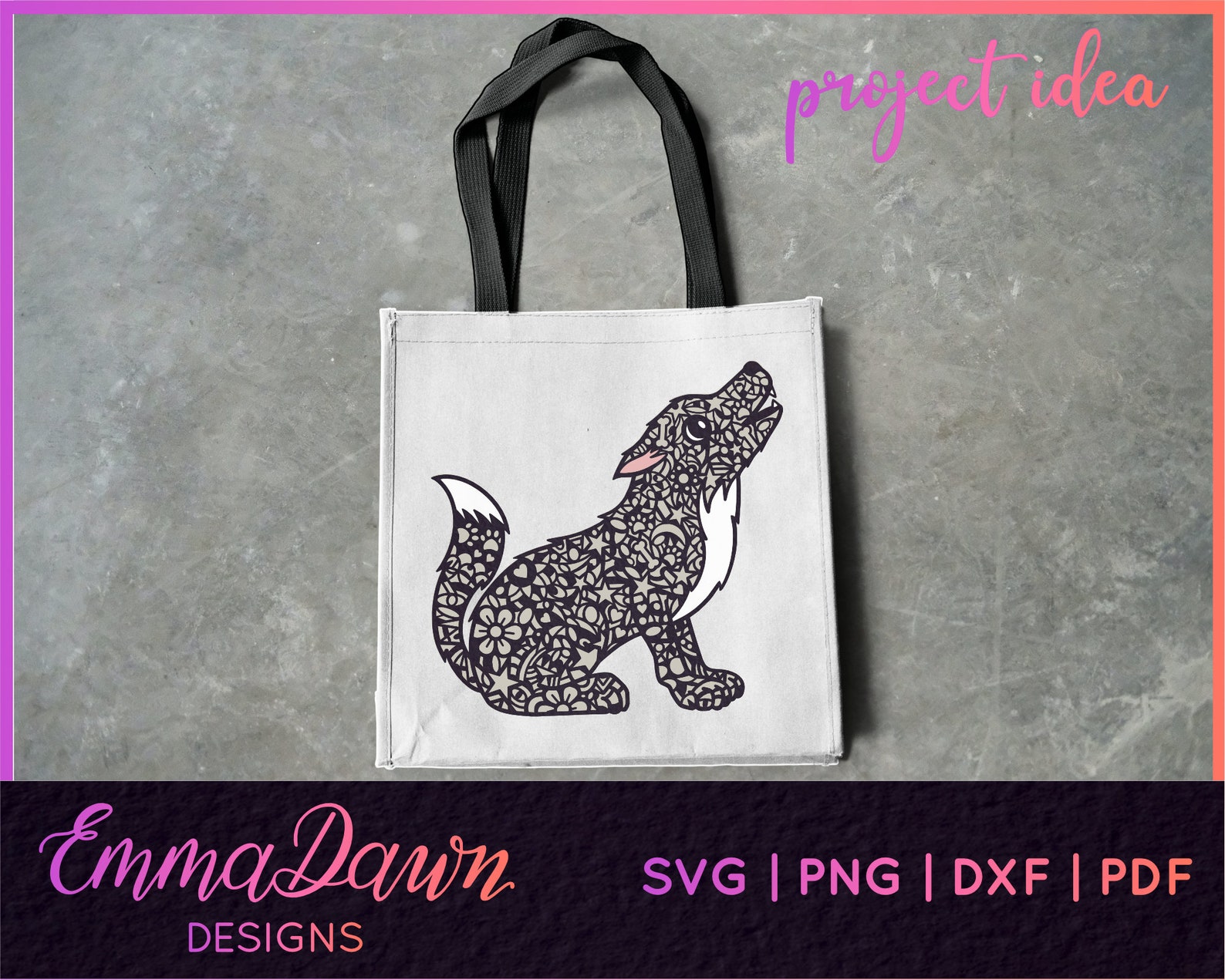 Wolf SVG Howling Wolf Mandala SVG Wolf Zentangle SVG Wolf - Etsy