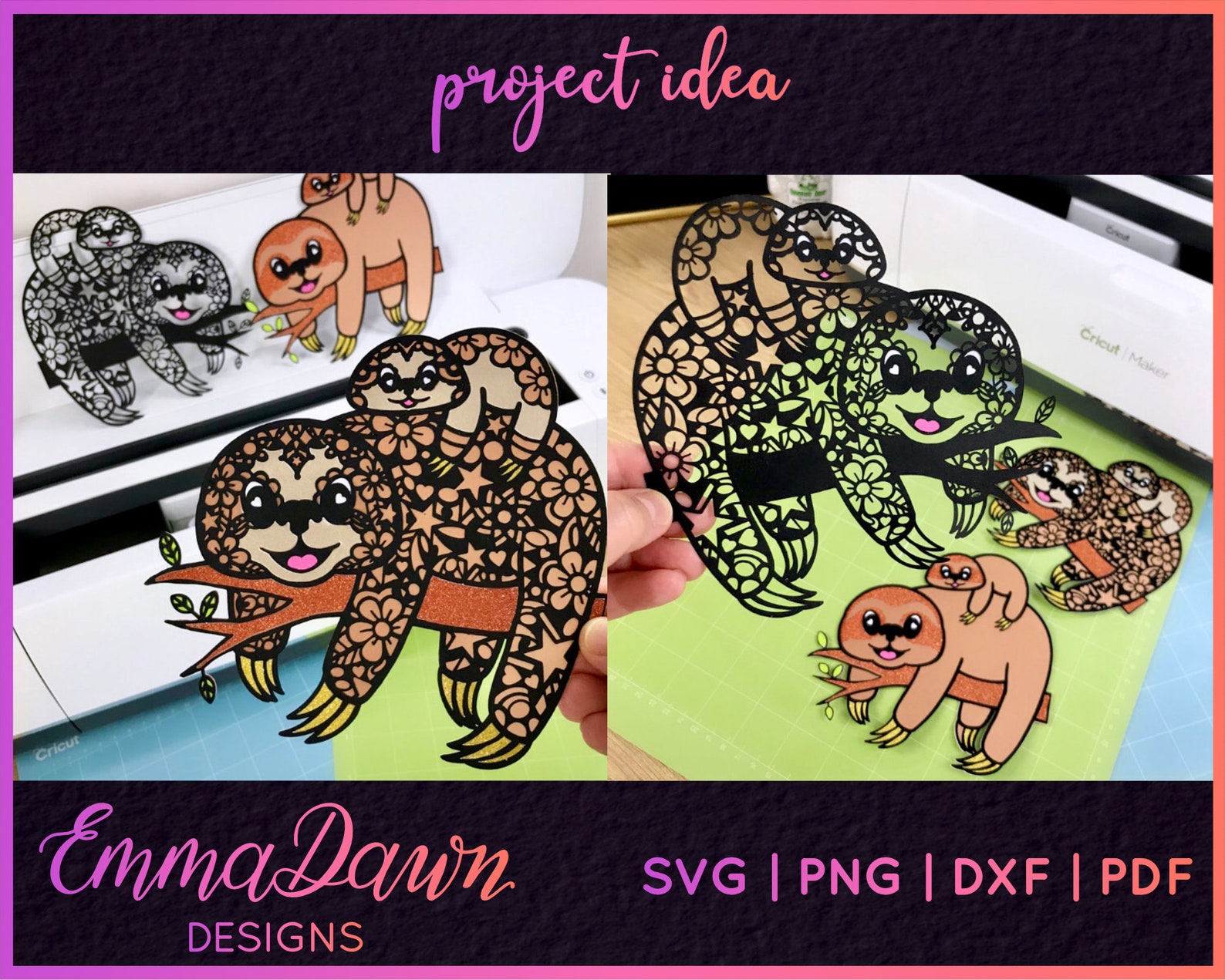 Sloth SVG Bundle Sloth Mandala SVG Bundle Sloth Zentangle - Etsy UK