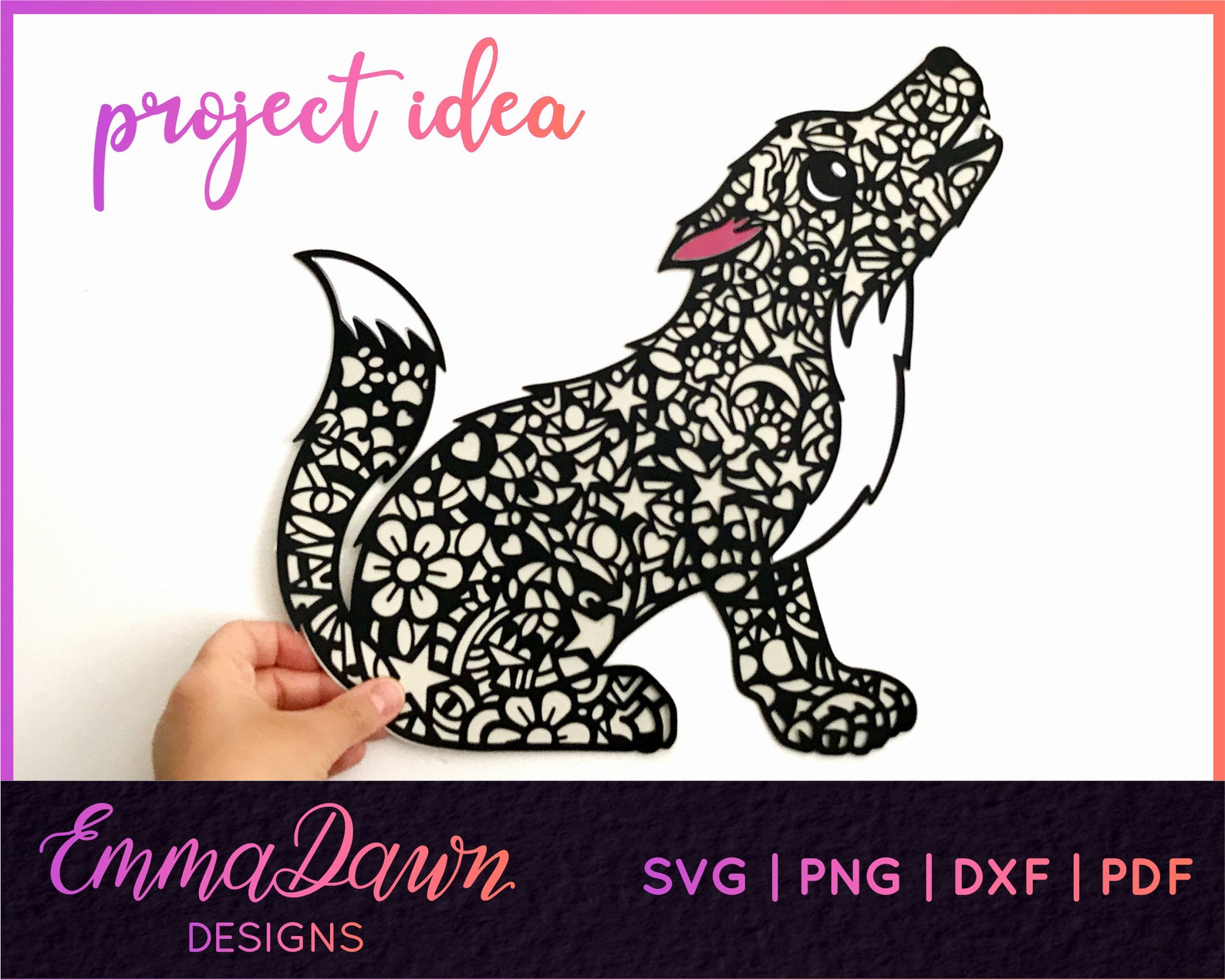 Wolf SVG Howling Wolf Mandala SVG Wolf Zentangle SVG Wolf - Etsy