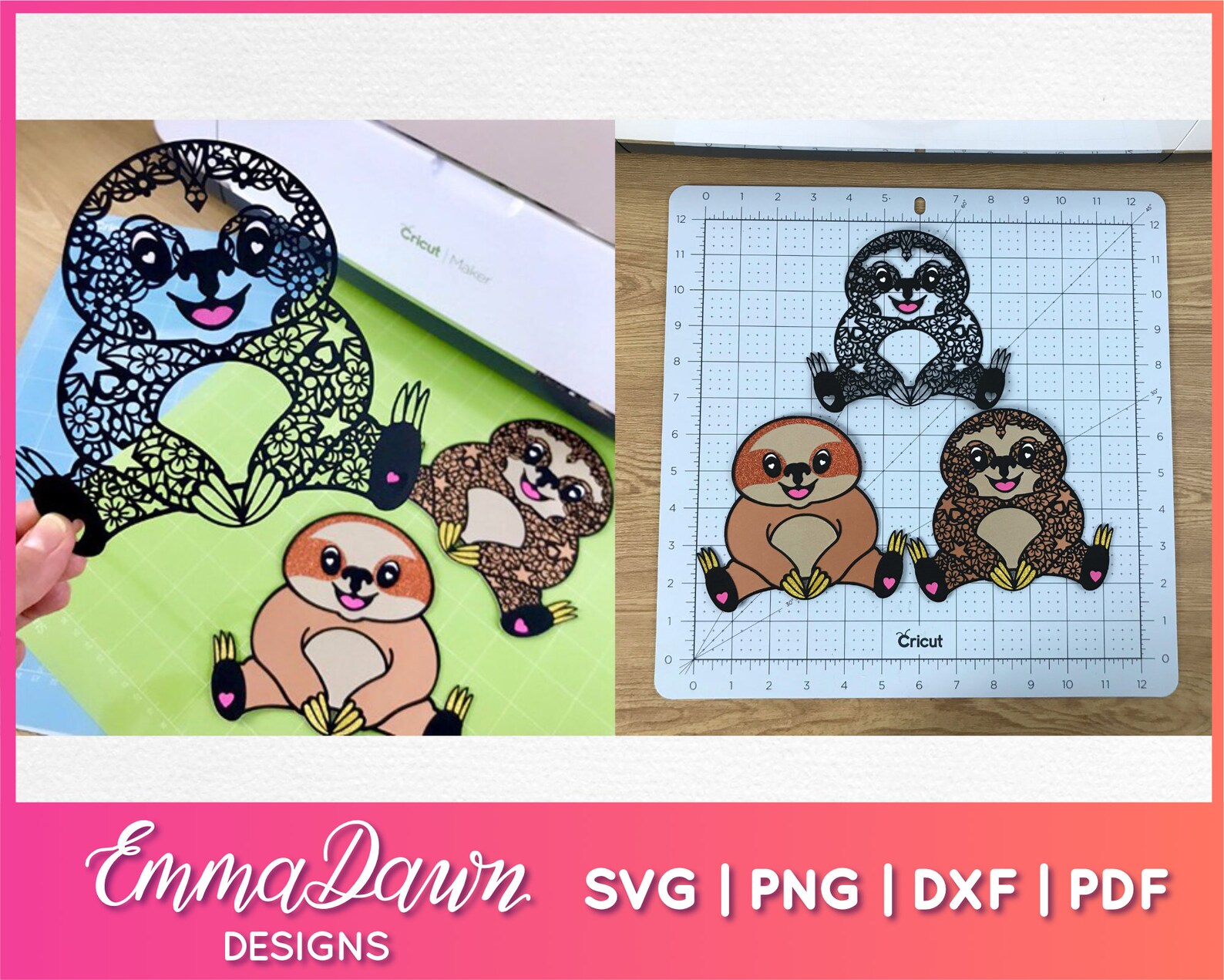 Sloth SVG Bundle Sloth Mandala SVG Bundle Sloth Zentangle - Etsy UK