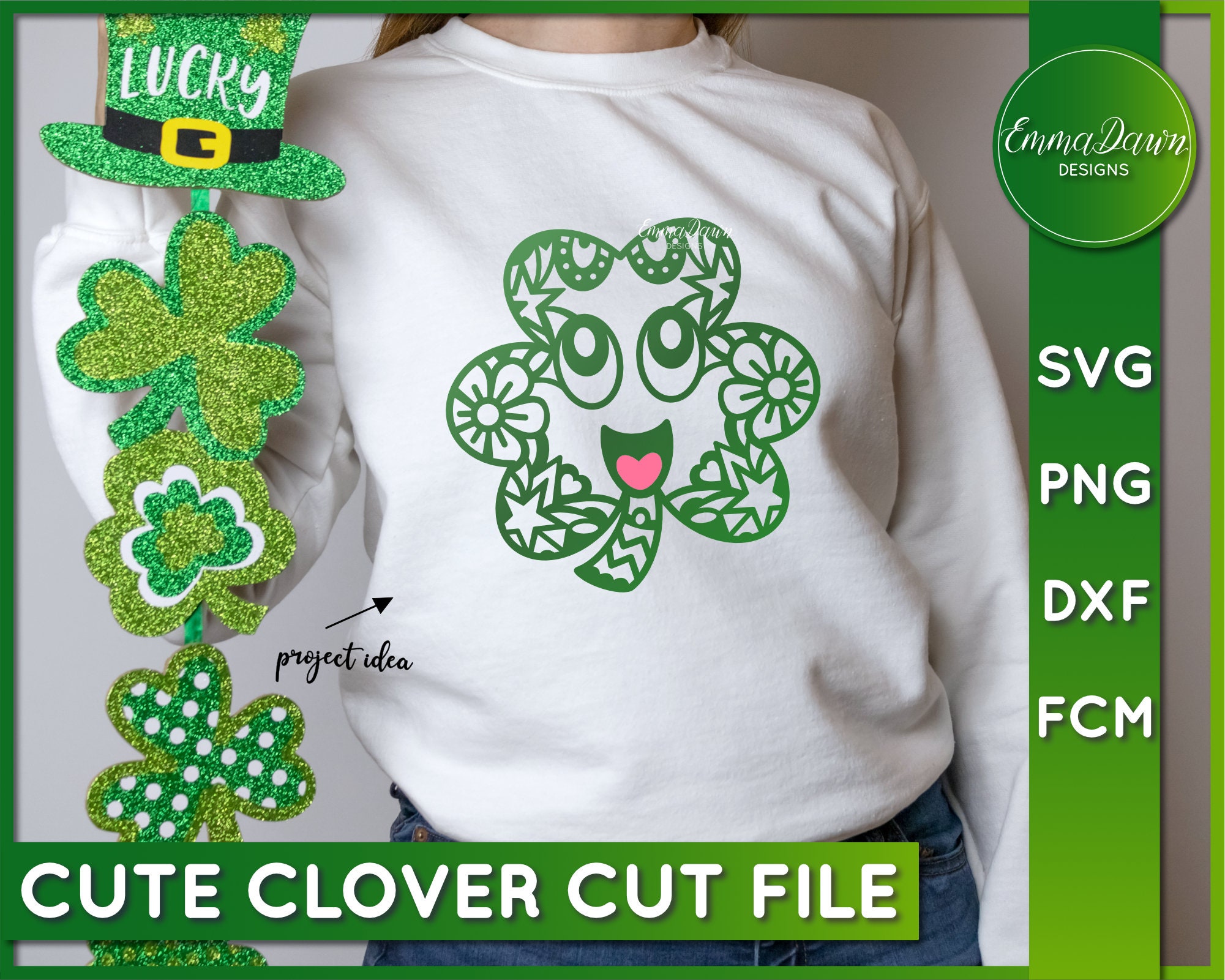 CUTE CLOVER SVG Mandala / Zentangle Cut File for Cricut St. - Etsy UK