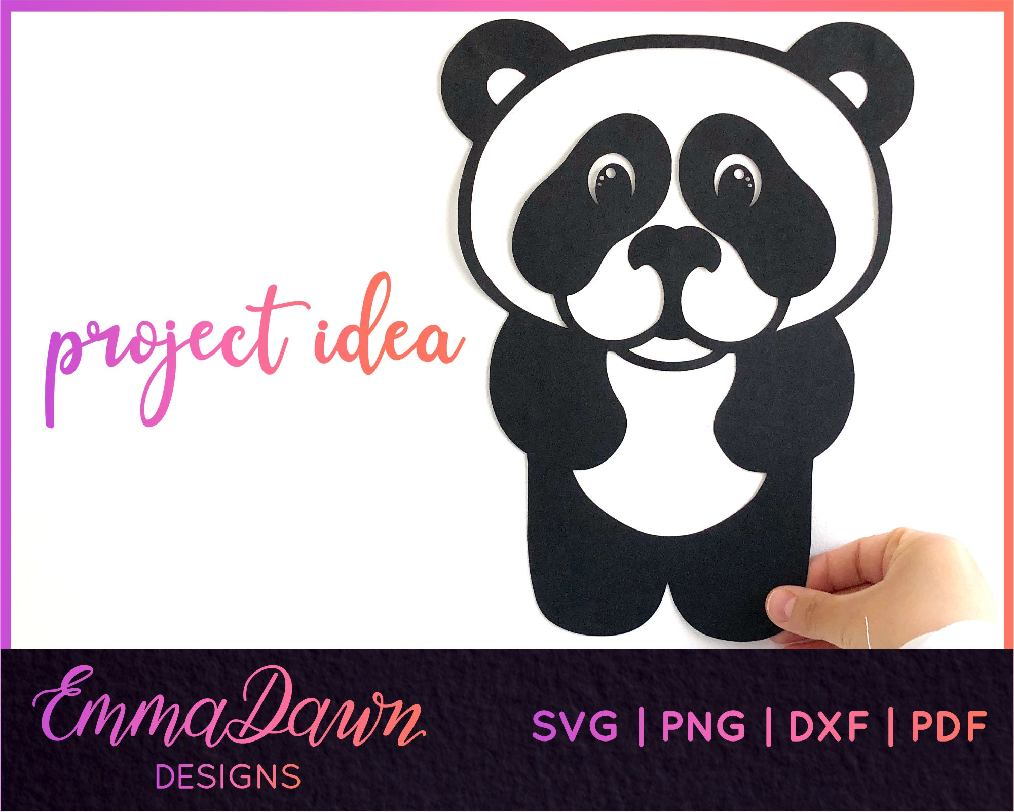Panda SVG for Cricut and Silhouette Panda Zentangle Cut File - Etsy Canada