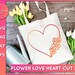 Flower Love Heart SVG, Flower Heart Cut File, Love Heart SVG for Cricut ...