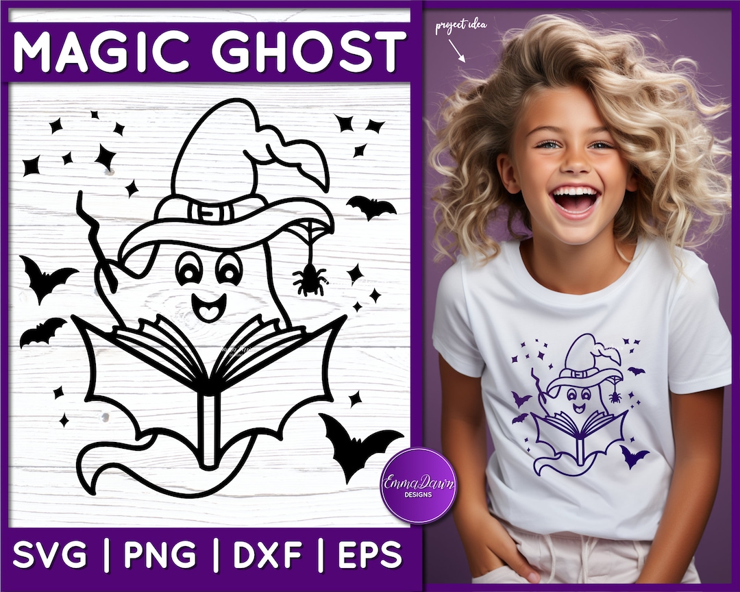 Magic Ghost SVG, Ghost SVG File for Cricut, Ghost Silhouette SVG, Kids ...