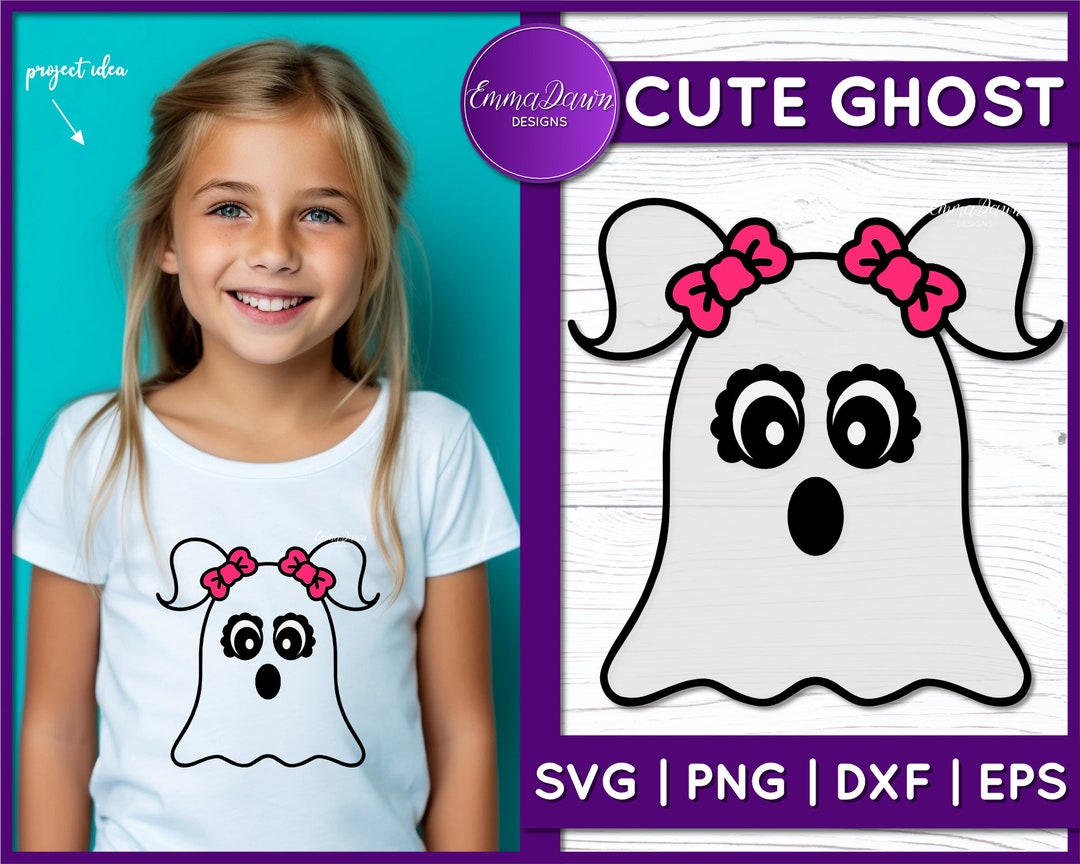 Cute Ghost SVG, Ghost SVG File for Cricut and Silhouette, Ghost ...