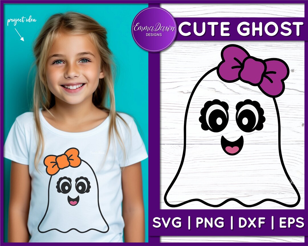 Cute Ghost SVG, Ghost SVG File for Cricut and Silhouette, Ghost ...