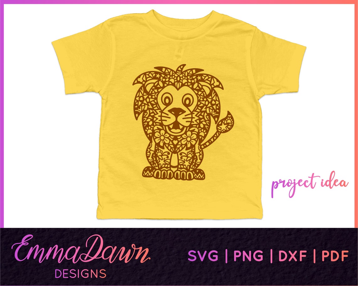 Lion SVG Lion Mandala SVG Lion Zentangle SVG Cut File for - Etsy
