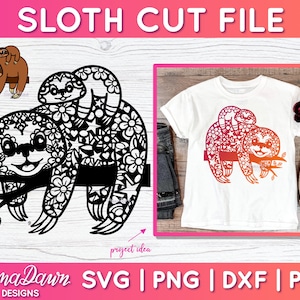 Sloth SVG, Sloth Zentangle SVG. Sloth Mandala SVG Cut File for Cricut ...