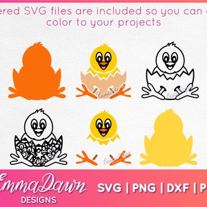 Chick SVG, Chick Mandala SVG, Chick Zentangle SVG, Cute Easter Chick ...