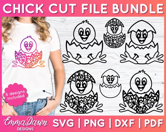 Chick Svg Bundle Chick Mandala Svg Easter Chick Zentangle - Etsy