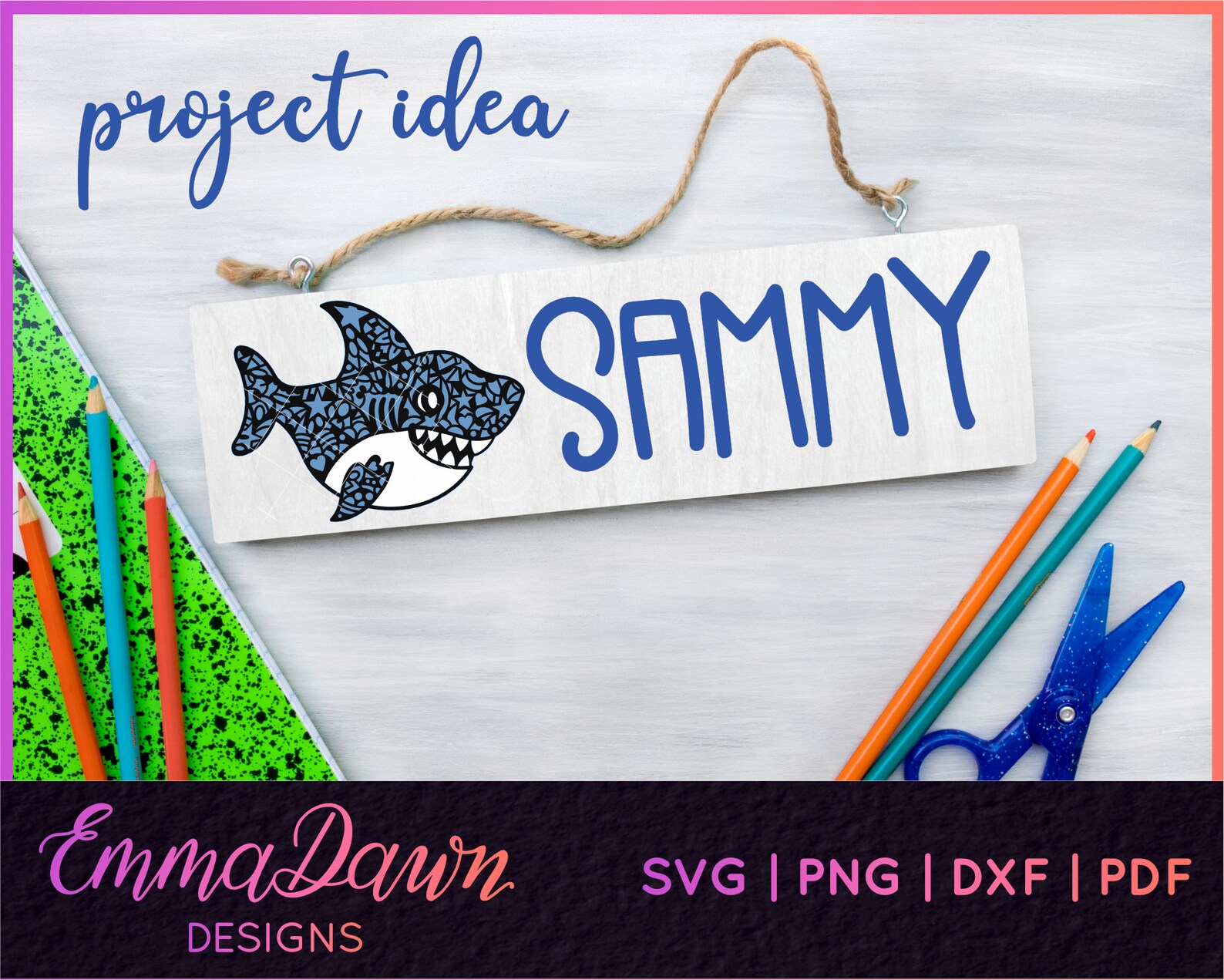 Shark SVG for Cricut Shark Mandala Shark Zentangle Cute - Etsy