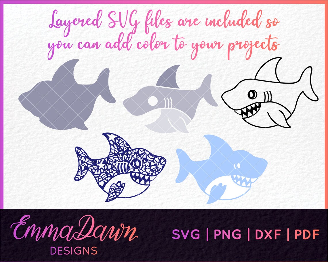 Shark SVG for Cricut Shark Mandala Shark Zentangle Cute - Etsy