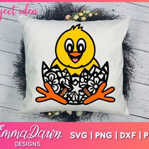 Chick SVG, Chick Mandala SVG, Chick Zentangle SVG, Cute Easter Chick ...