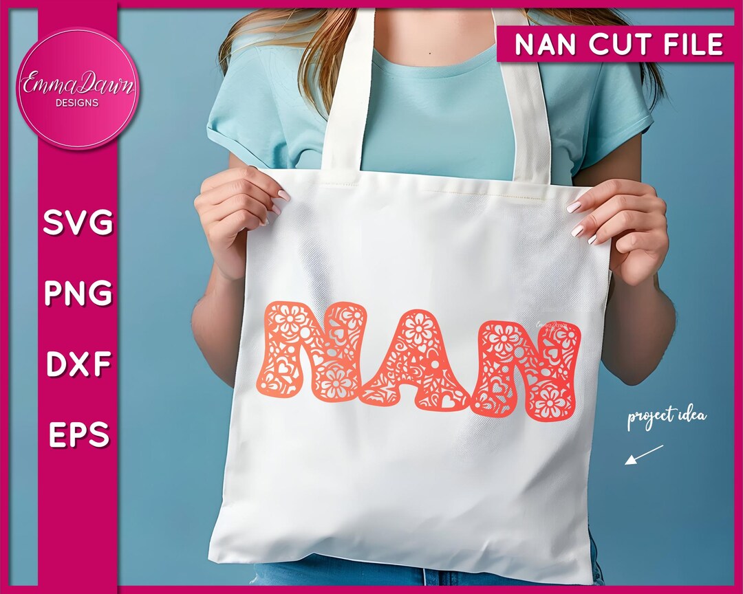 Nan SVG Intricate Design | Floral, Elegant Mother’s Day Cut File for ...