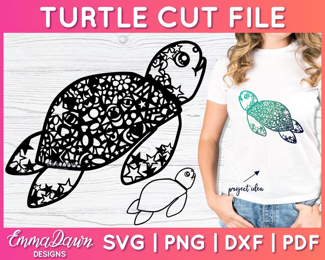 Turtle SVG for Cricut & Silhouette, Turtle Mandala SVG, Sea Turtle ...