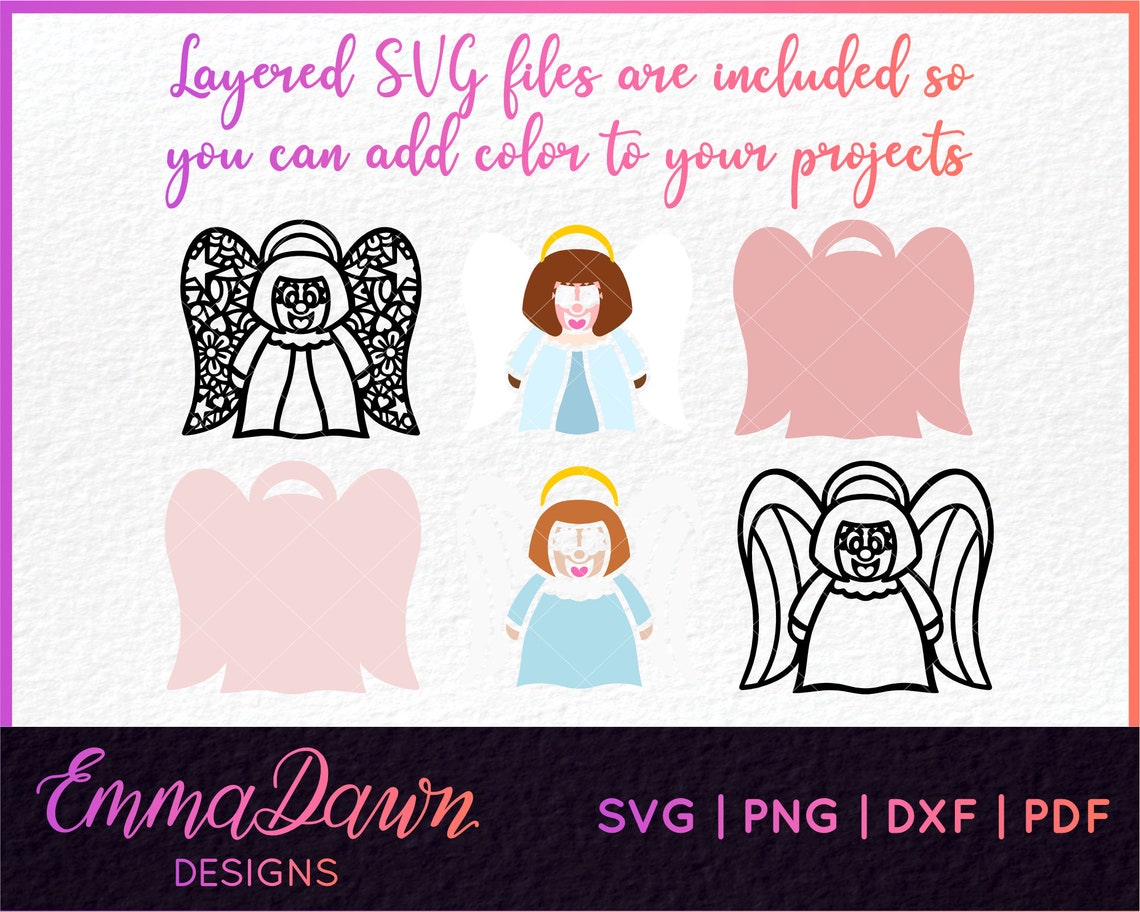Angel Svg Christmas Angel SVG Cut File for Cricut Angel - Etsy
