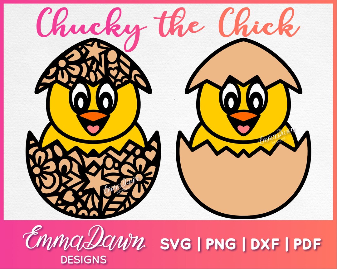 CHUCKY THE CHICK Svg , Easter Chick Svg. Cute Chick Svg, Two Cute ...