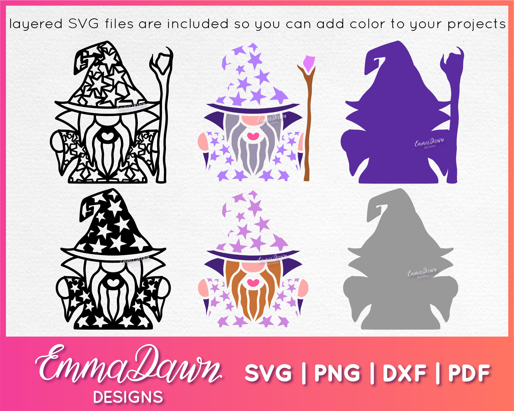 The WIZARD SVG BUNDLE 8 Mandala / Zentangle Designs Svg Png | Etsy