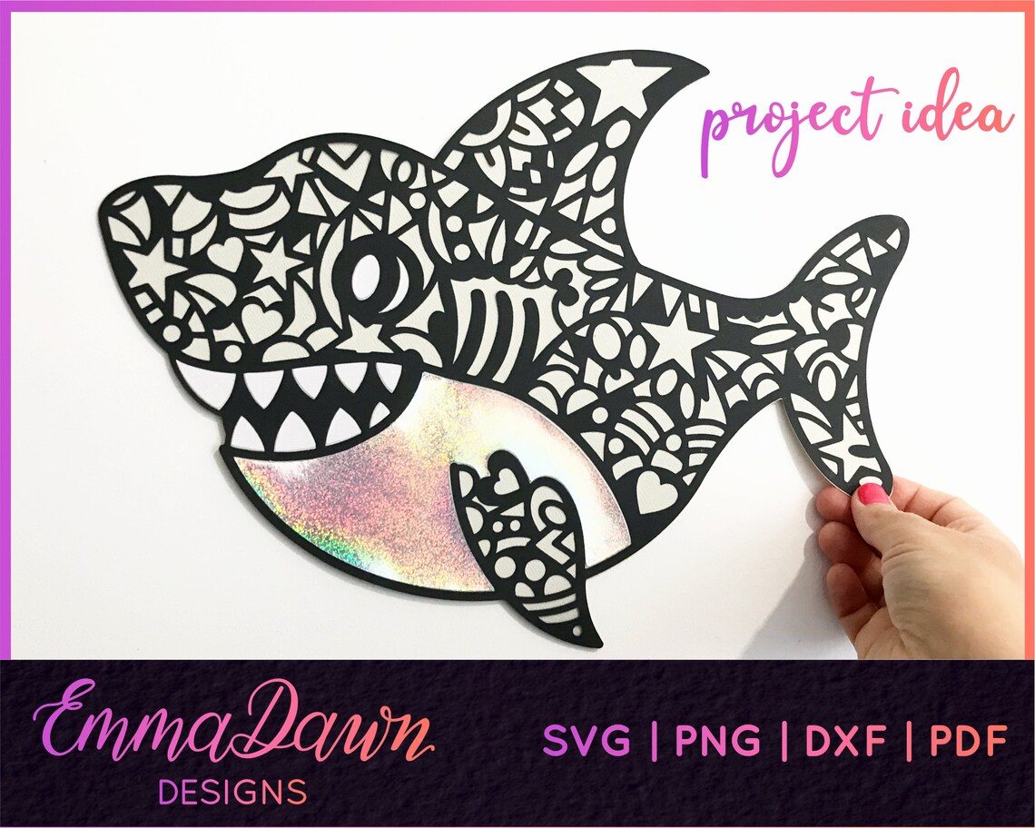 Shark SVG for Cricut Shark Mandala Shark Zentangle Cute - Etsy