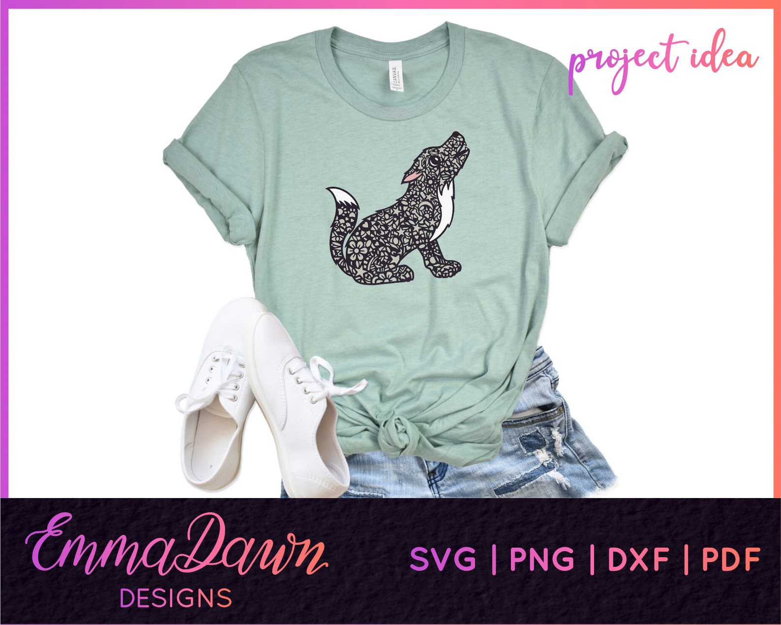 Wolf SVG Howling Wolf Mandala SVG Wolf Zentangle SVG Wolf - Etsy