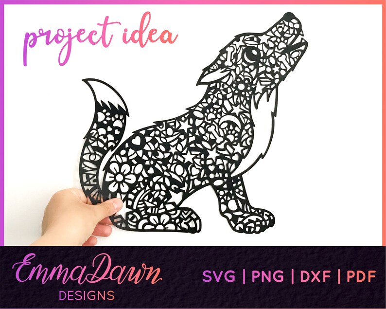 Wolf SVG Howling Wolf Mandala SVG Wolf Zentangle SVG Wolf - Etsy