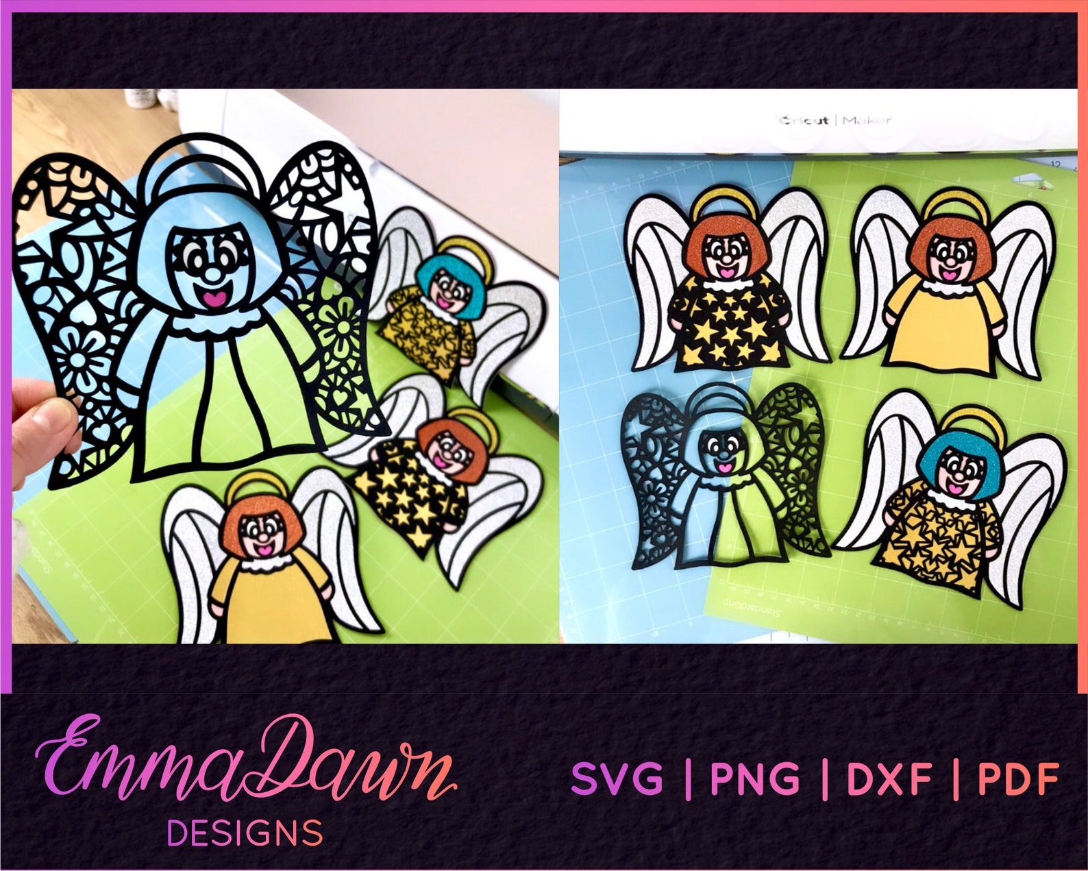 Angel Svg Christmas Angel SVG Cut File for Cricut Angel - Etsy