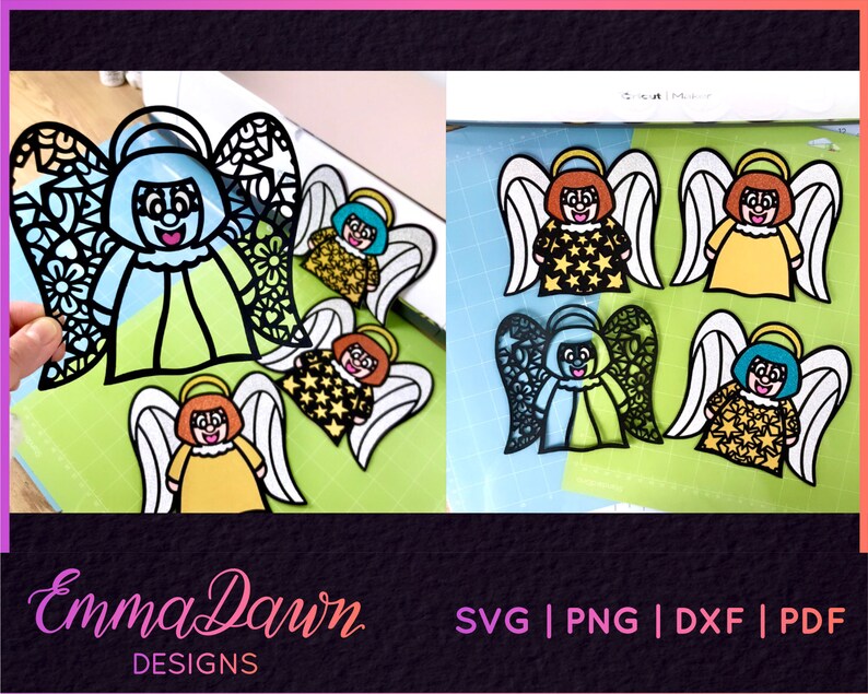 Angel Svg Christmas Angel SVG Cut File for Cricut Angel - Etsy
