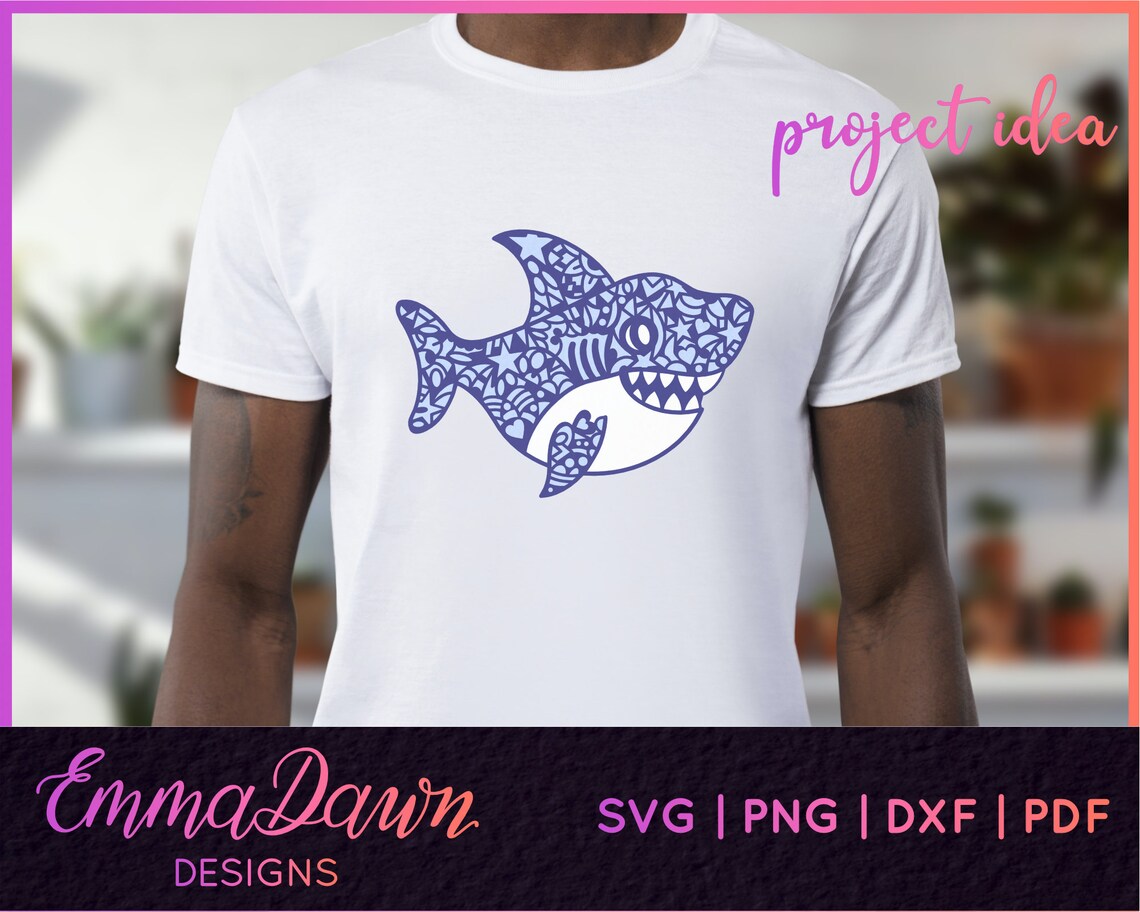 Shark SVG for Cricut Shark Mandala Shark Zentangle Cute - Etsy
