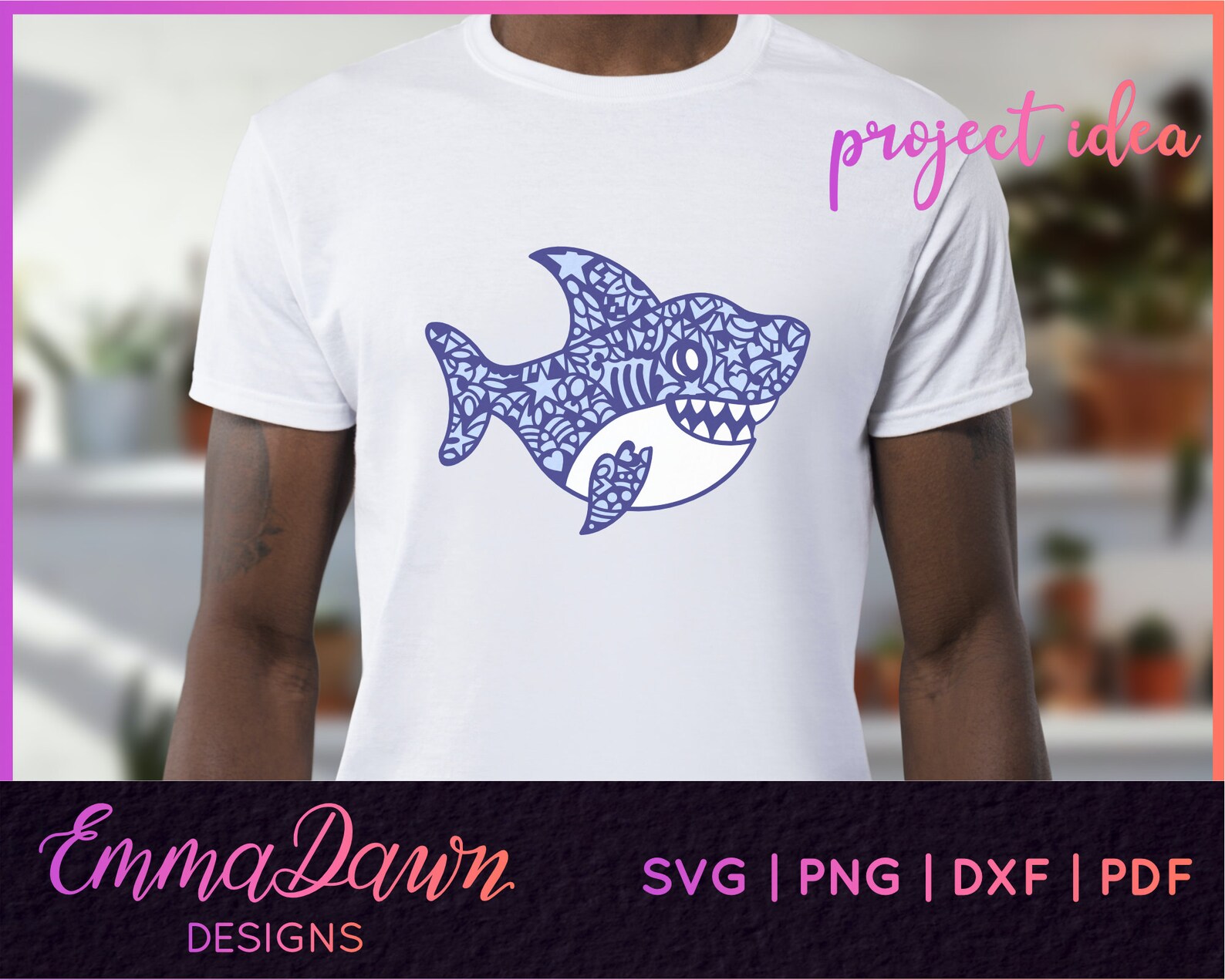 Shark SVG for Cricut Shark Mandala Shark Zentangle Cute - Etsy