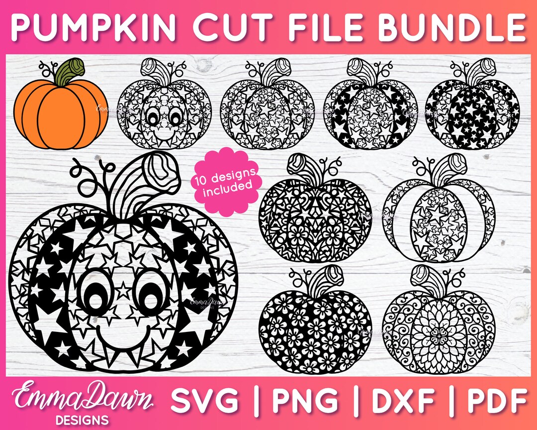 PUMPKIN HALLOWEEN FALL Bundle Mandala / Zentangle / Floral Designs Svg ...