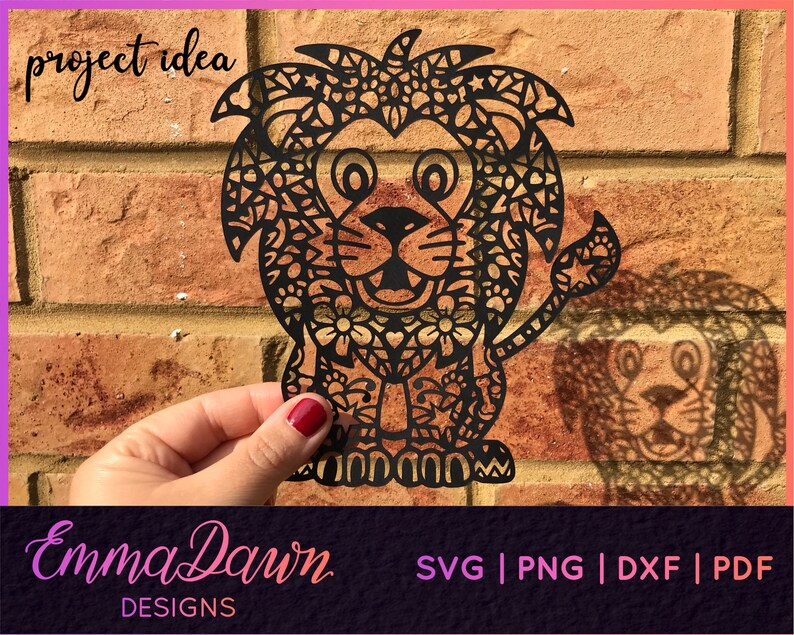 Lion SVG Lion Mandala SVG Lion Zentangle SVG Cut File for - Etsy