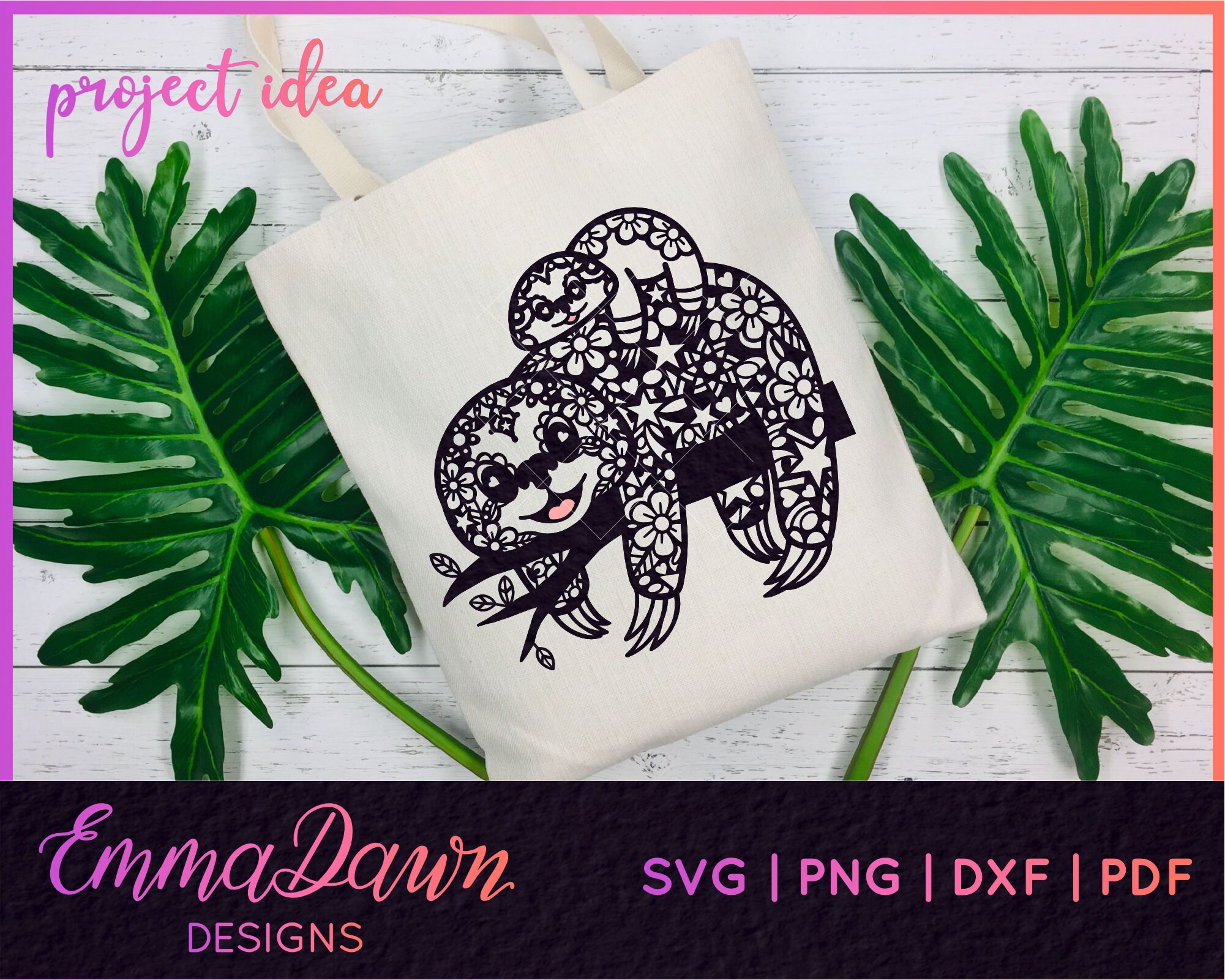 Sloth SVG Sloth Zentangle SVG. Sloth Mandala SVG Cut File for - Etsy