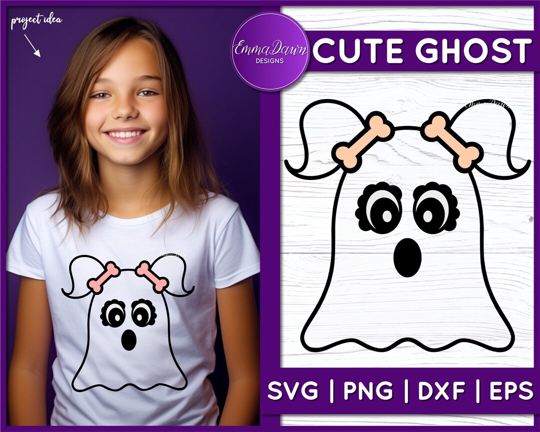 Cute Ghost SVG, Ghost SVG File for Cricut and Silhouette, Ghost ...
